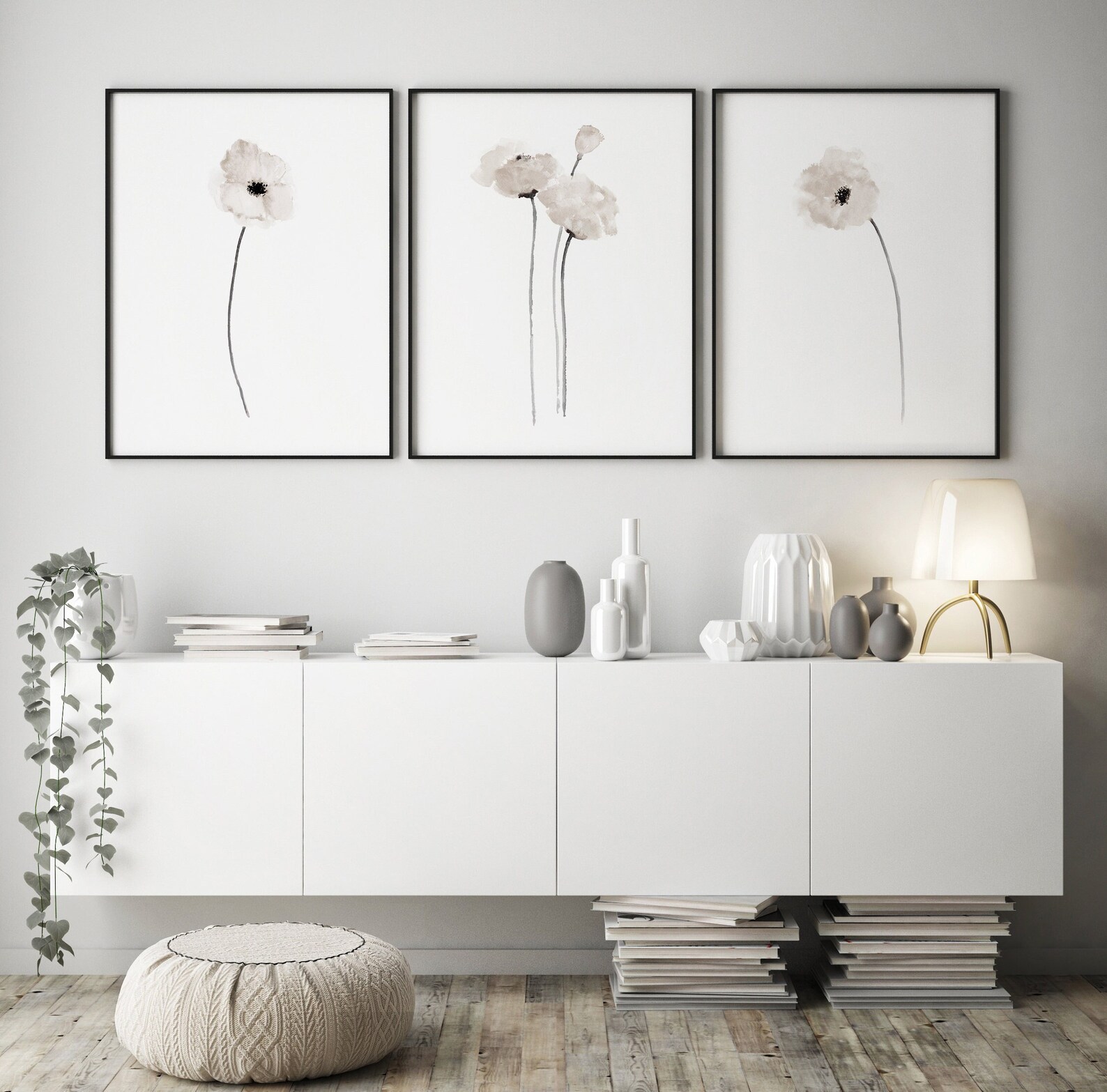 Poppy Flower Poppy Print Watercolor Flower Living Room - Etsy