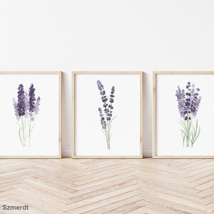 Lavender Flower Wall Art Canvas Botanical Print Kitchen Wall - Etsy