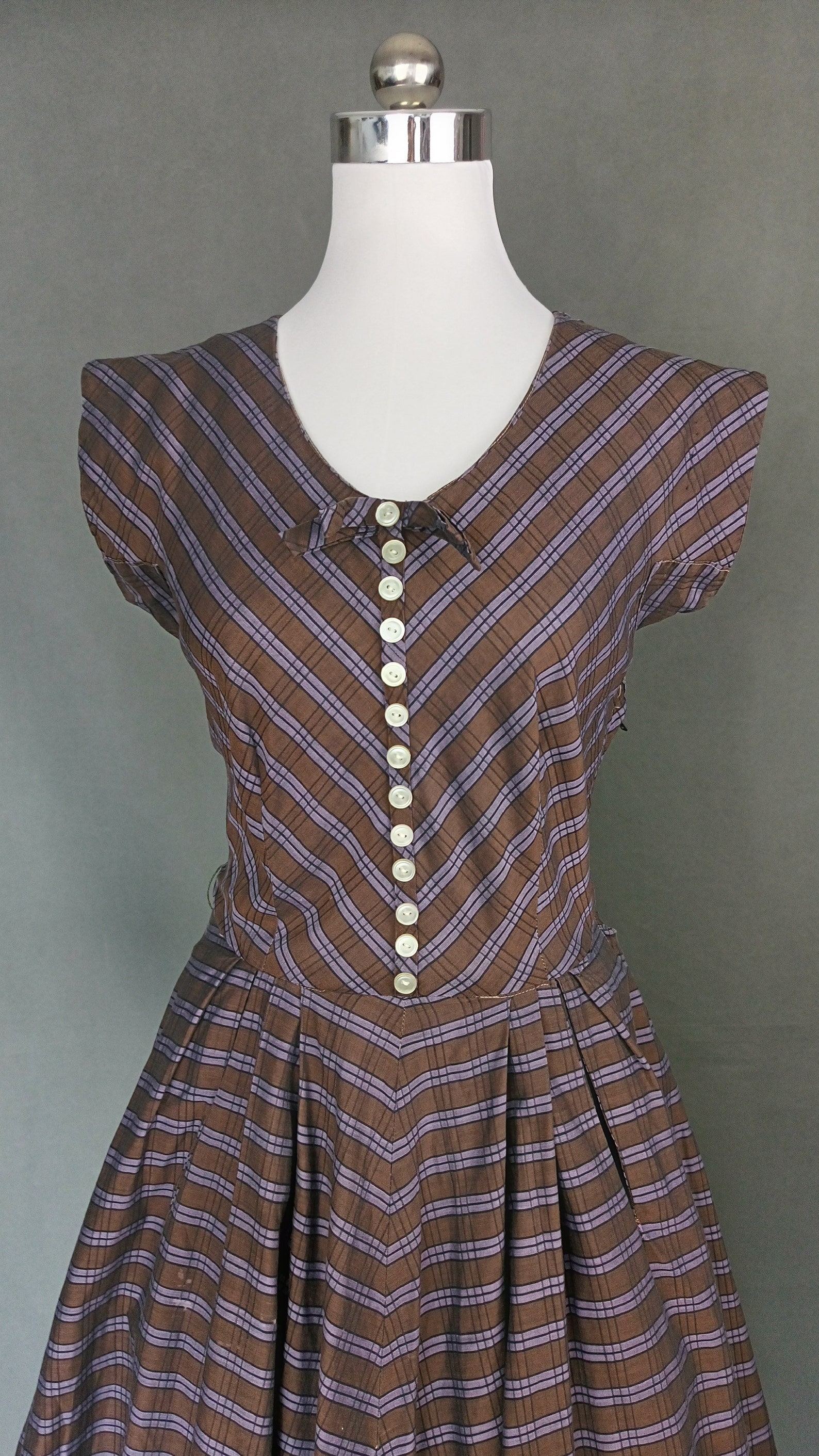 Vintage 1950s Cotton Dress/tea Dress/as Is/size S - Etsy