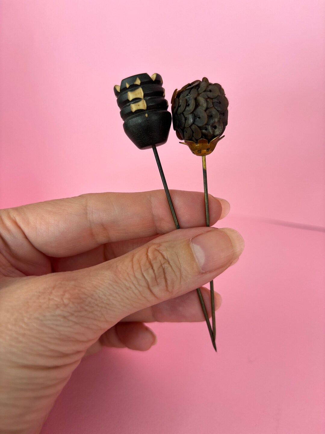 Vintage 1930s Hat Pins, Set of Two Art Deco Hat Pins - Etsy