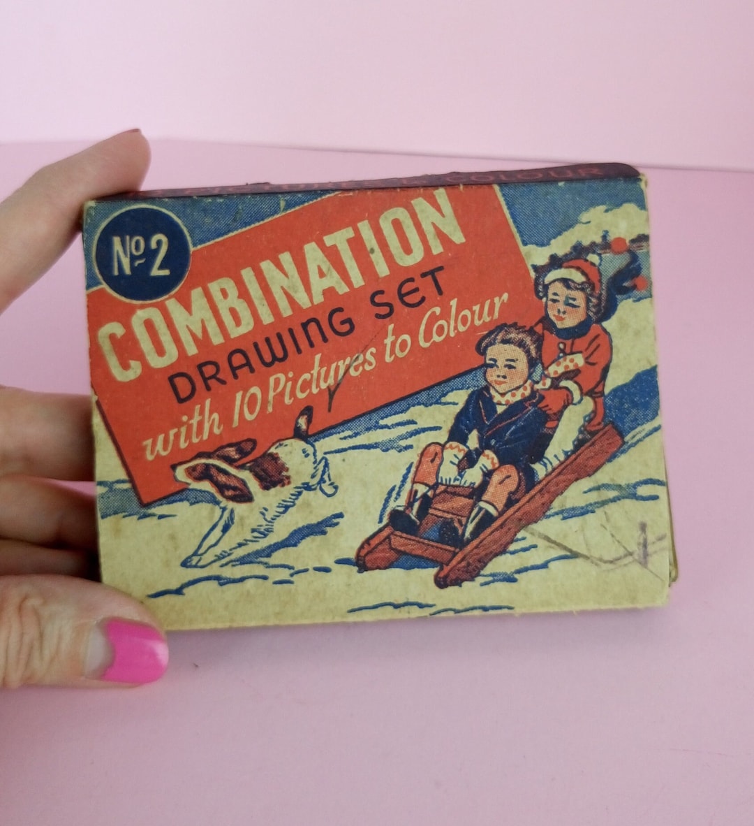 Vintage 1930s/40s Child Drawing Set With Ten Pictures and Crayons - Etsy