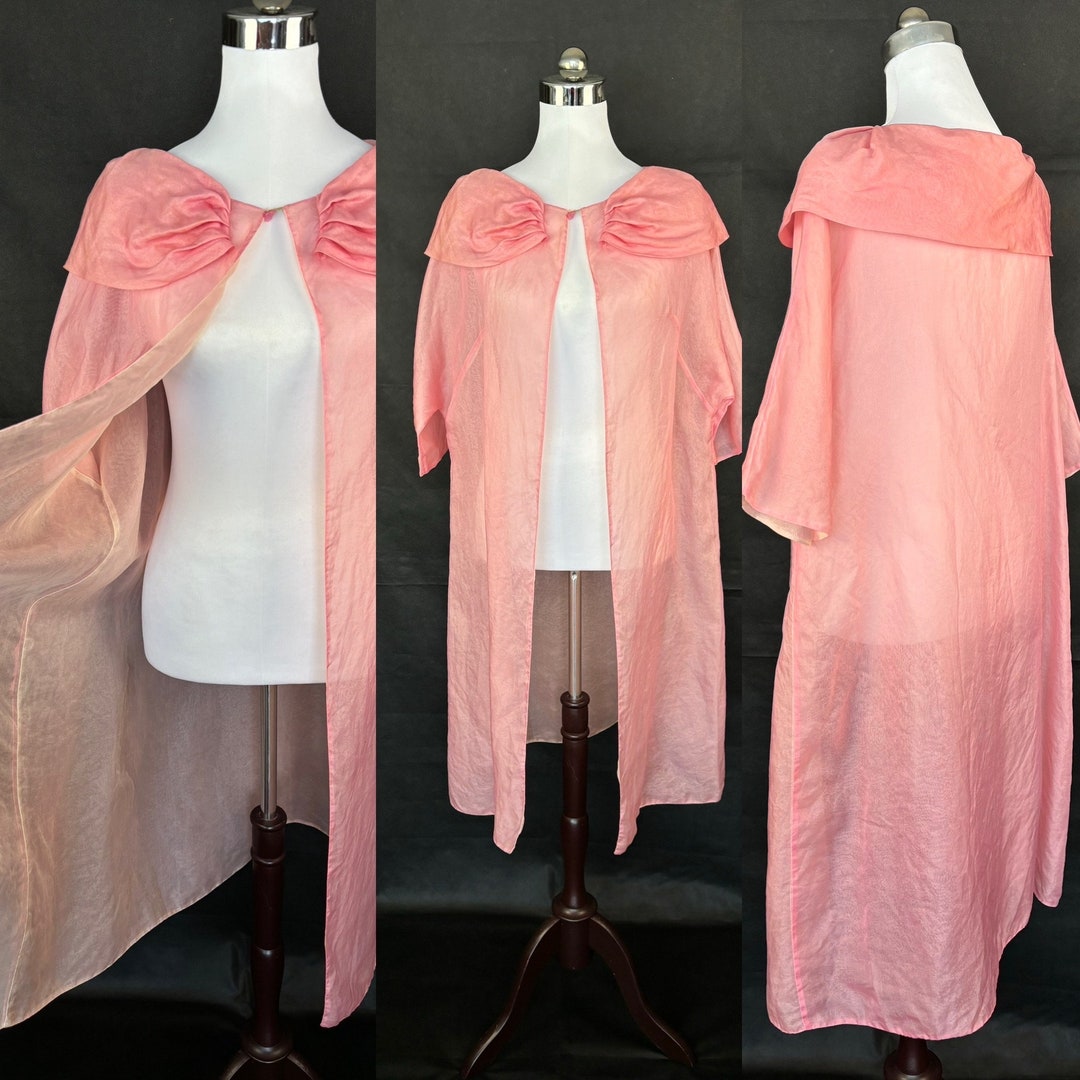 Vintage 50s Pink Organza Overcoat/duster - Etsy