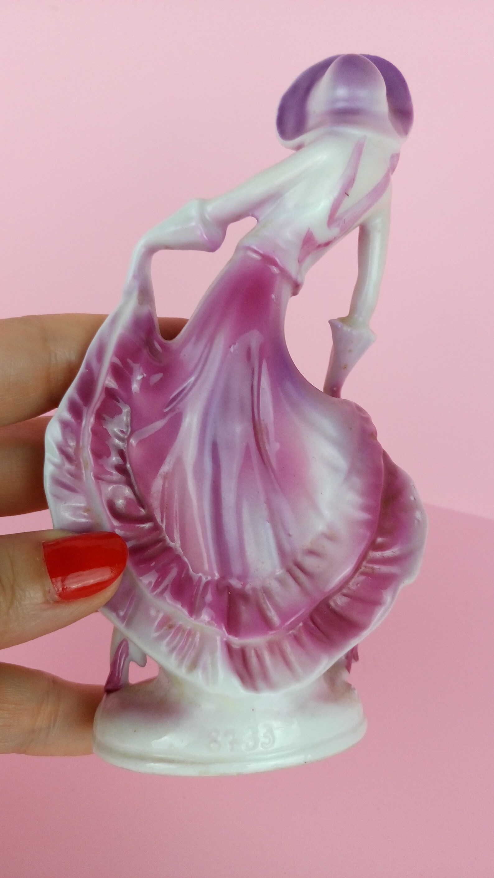 Vintage Art Deco German Ceramic Flapper Girl Holding Pink | Etsy