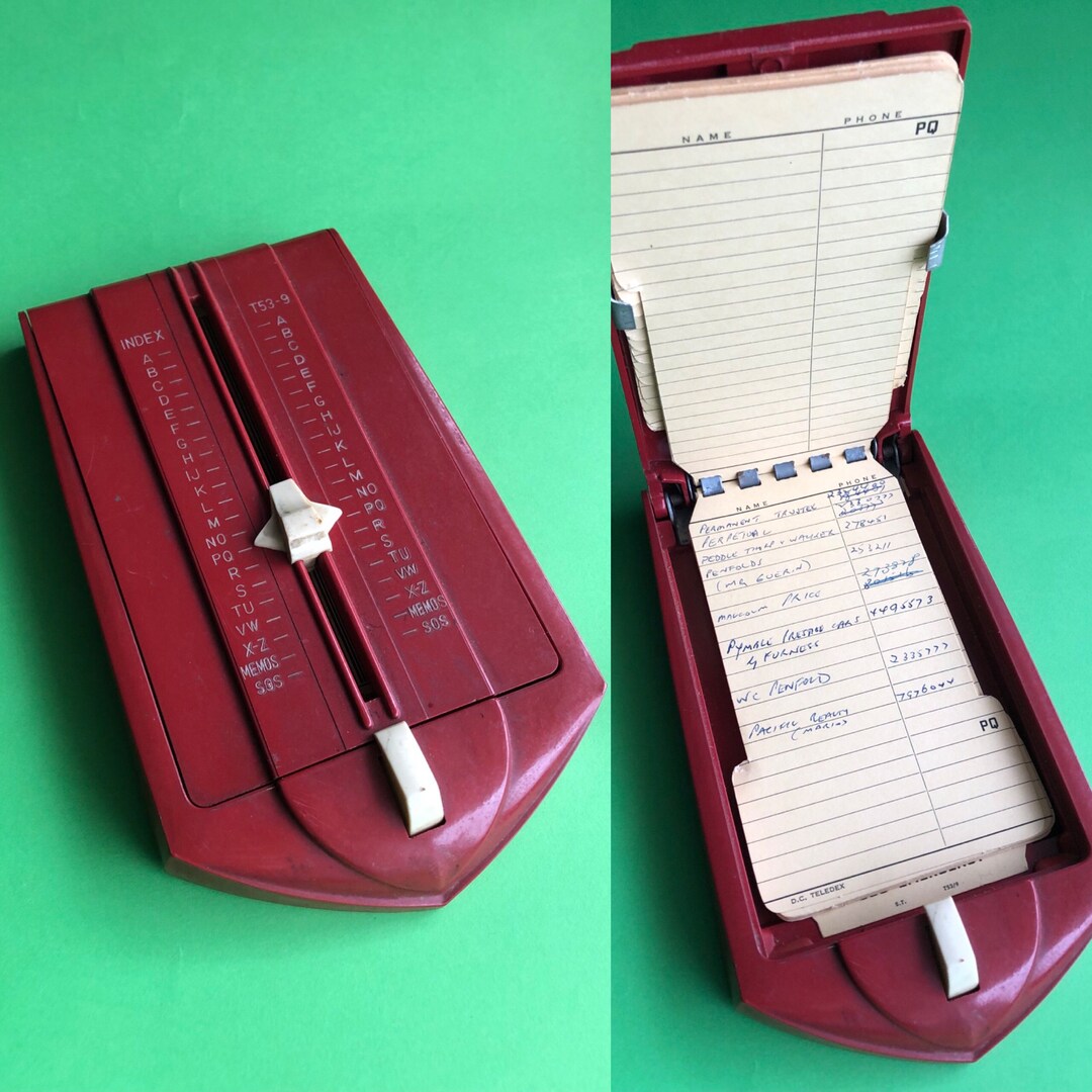 Vintage Bakelite Desk Phone Book by Teledex Melbourne - Etsy