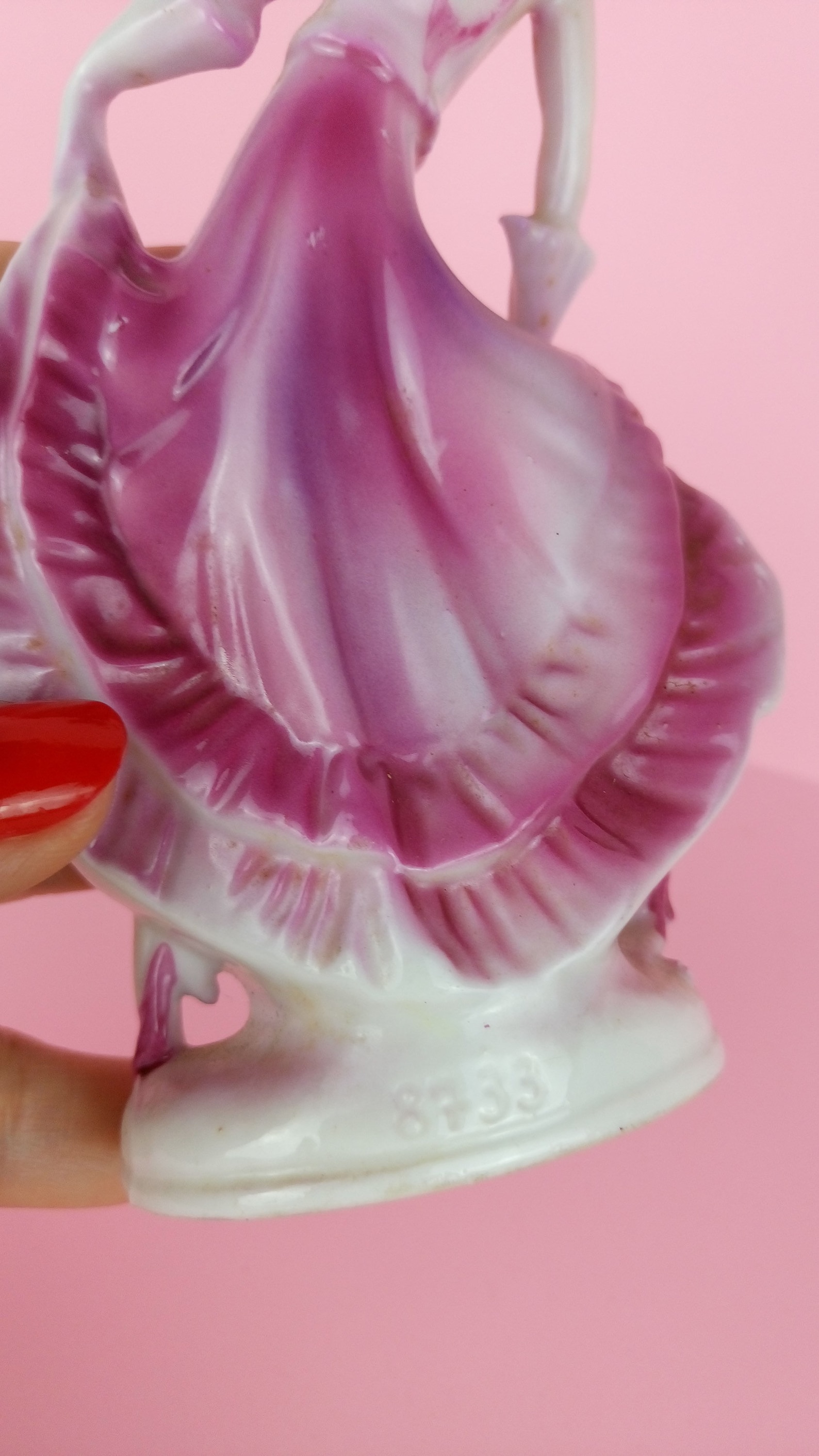 Vintage Art Deco German Ceramic Flapper Girl Holding Pink | Etsy