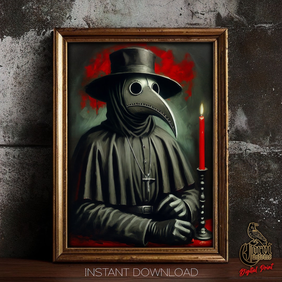 Plague Doctor Oil Painting Plague Doctor Print Victorian Gothic ...
