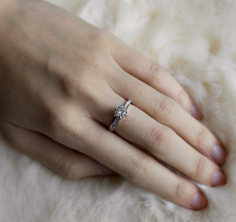 Sterling Silver Solitaire Ring 1 Carat Channel Set - Etsy