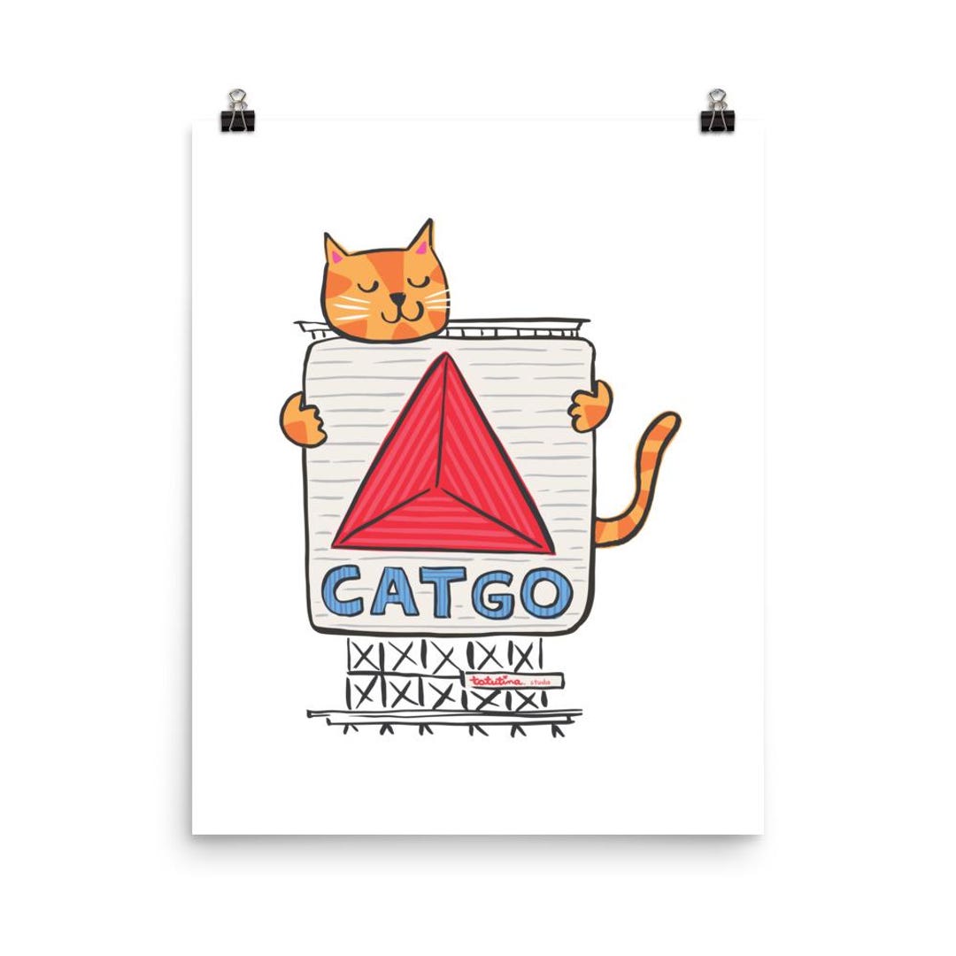 Citgo Sign Art Print, Red Sox Fan, Boston Wall Art, Cat Lover Gift - Etsy