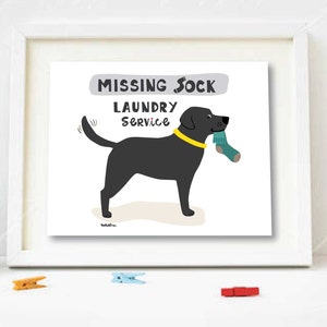 Black Lab Laundry Room Decor, Bathroom Wall Art Dog Print, Laundry Sign ...