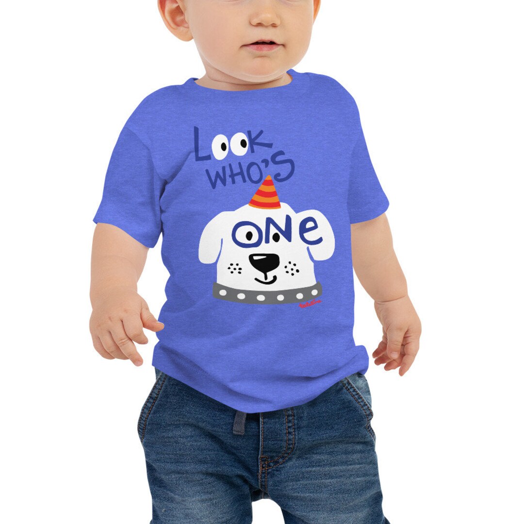 Look Who's One! - Dog First Birthday Shirt - Baby 1st Birthday Gift ...