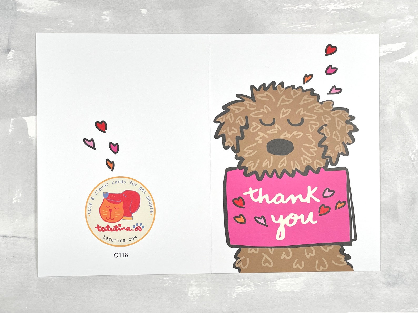 Doodle Dog Thank You Card: Pet Lover Note - Etsy