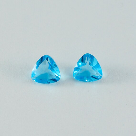 Riyo Gems 1pc topacio azul cz facetado 3x3mm 4x4 mm 5x5 mm | Etsy