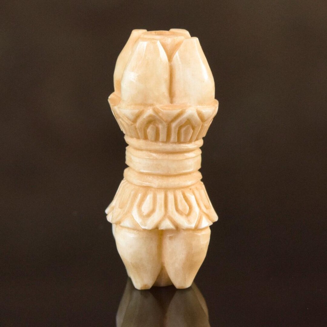 Vajra Balinese Hindu Ceremonial Style Bead Carved Cream Bovine Bone 1. ...