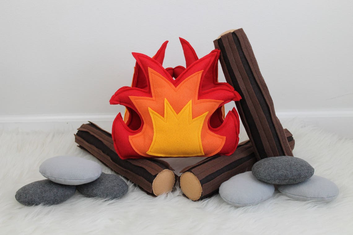 Play Campfire Felt Campfire Toy Campfire Campfire Play Set - Etsy