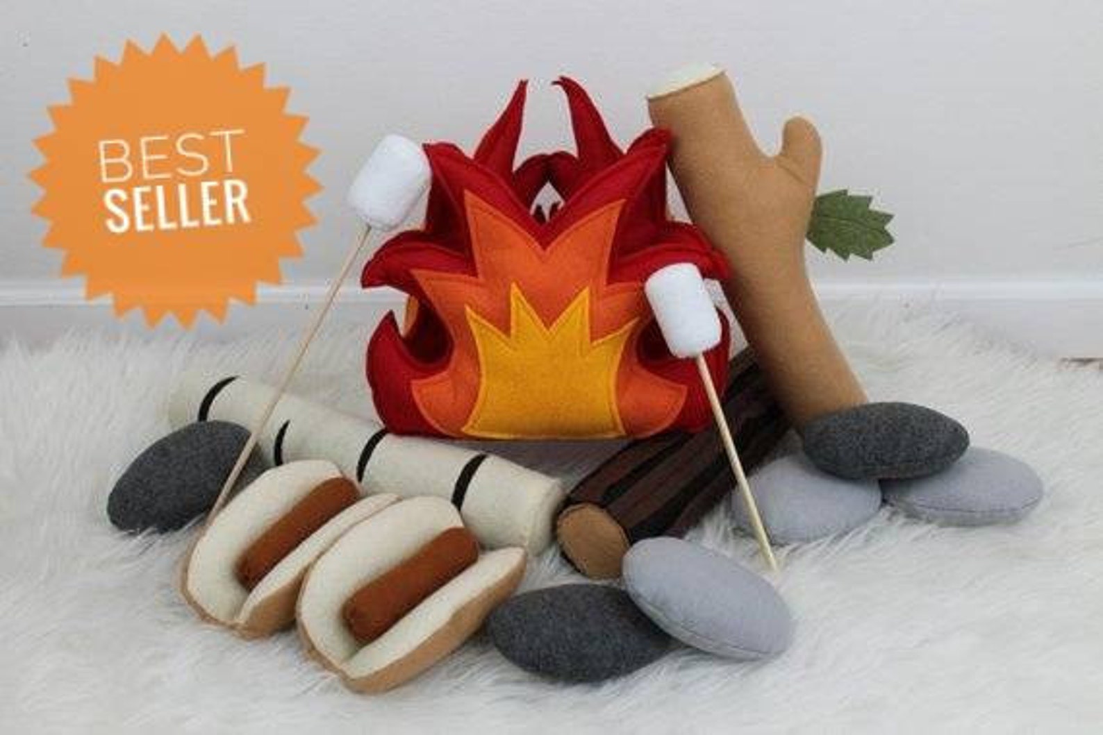 Play Campfire Felt Campfire Toy Campfire Campfire Play Set | Etsy