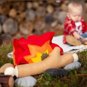 Felt Log for Campfire Play Set, 1 Single Pine Log - Etsy