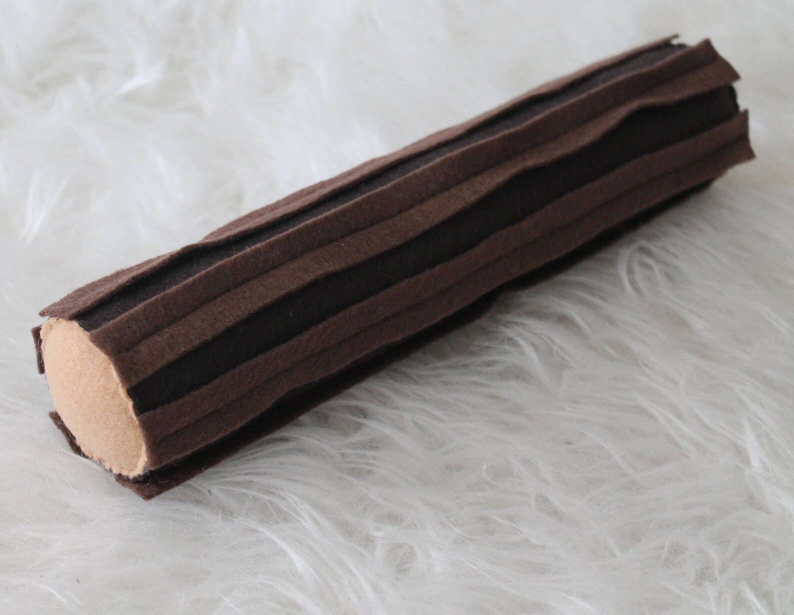 Felt Log for Campfire Play Set 1 Single Dark Brown Log | Etsy