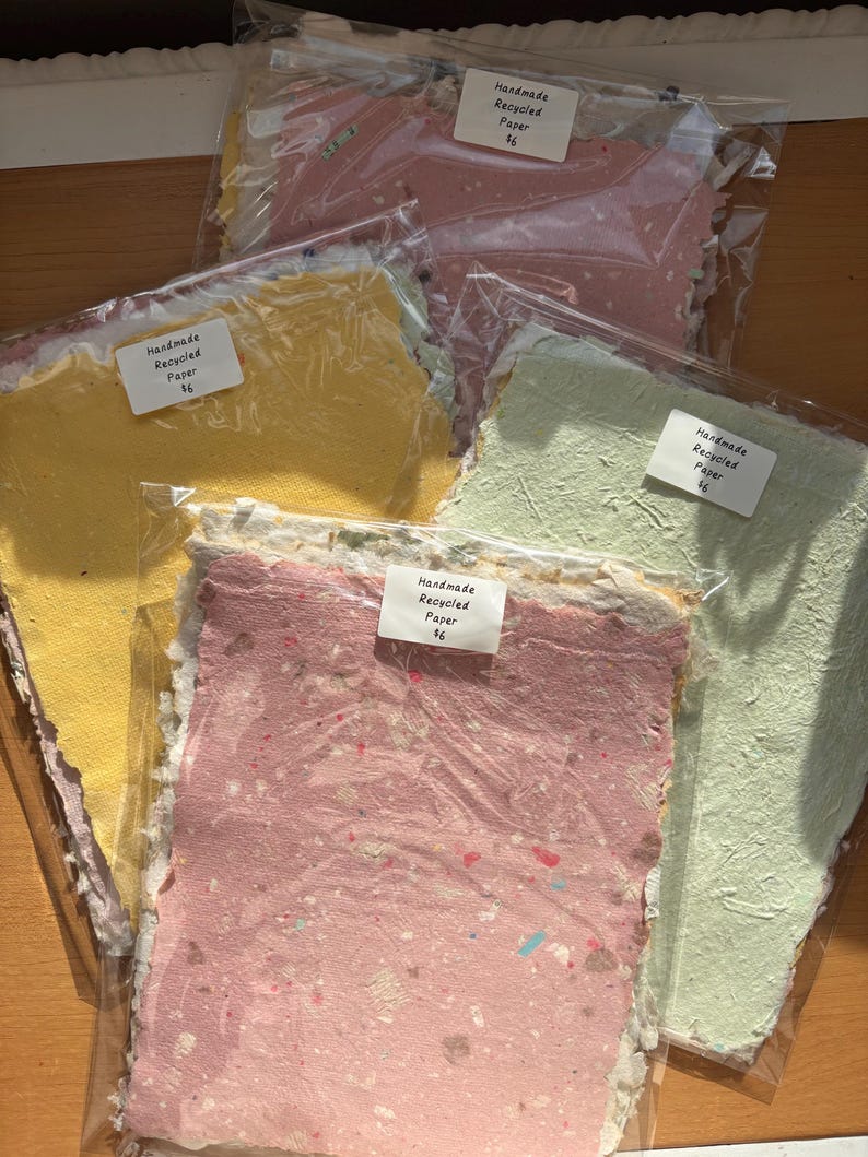 Handmade Recycled Paper Pack - Etsy