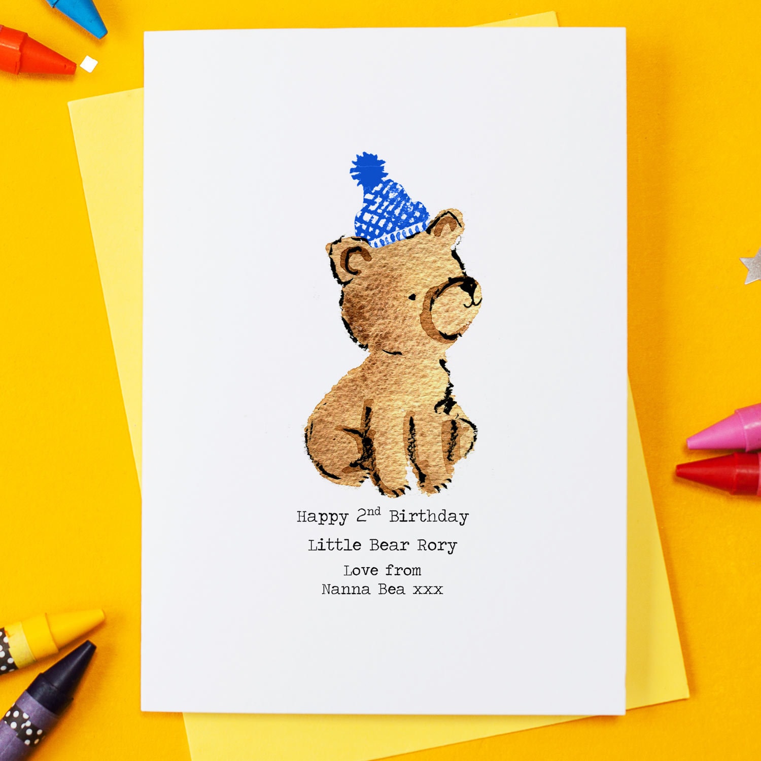 Personalised Baby Bear Card Baby Bear Illustration Bear - Etsy