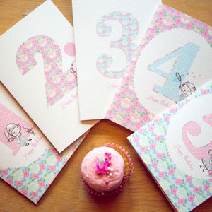 4th Birthday Card 4 Today Card Little Girls 4th Birthday - Etsy