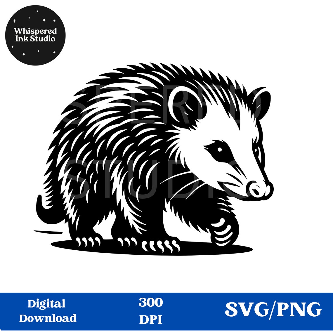 Opossum SVG, Possum Clipart, Walking Possum Digital Art, Opossum ...