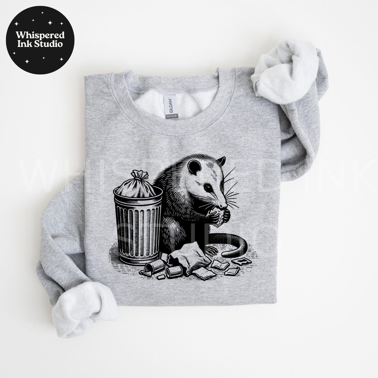 Possum SVG, Possum Clipart, Possum Eating Trash Digital Art, Trash ...