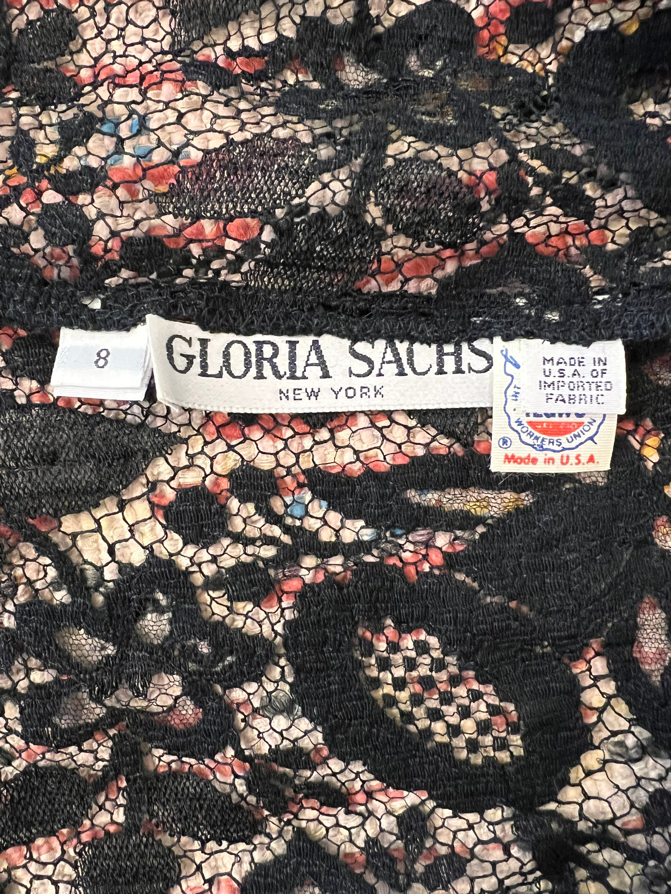 Vintage Gloria Sachs Black Lace Sheer T Shirt Blouse 80s - Etsy