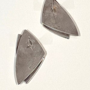 Vintage Corina Modernist Triangular Sterling Silver Earrings 80s - Etsy