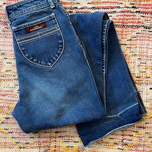 Vintage Jordache Straight Leg Faded Blue Jeans W/ White Stitching 80s ...