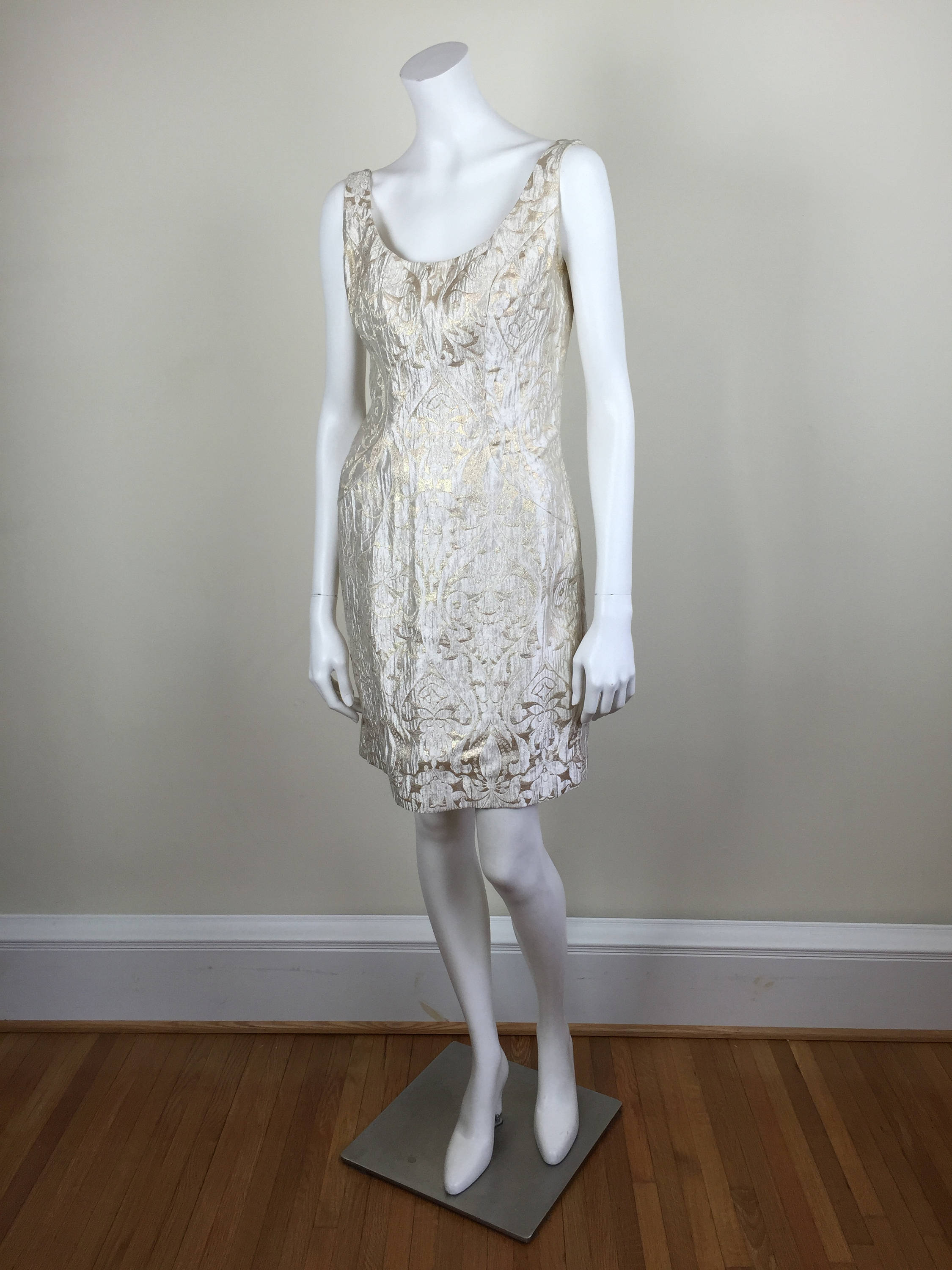 Vintage Gold & Cream Rococo Lamé Jacquard Sheaf Dress 60s - Etsy