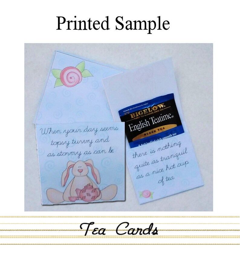 Printable "have A Tea-riffic Day!" Tea Bag Card With Envelope - Etsy