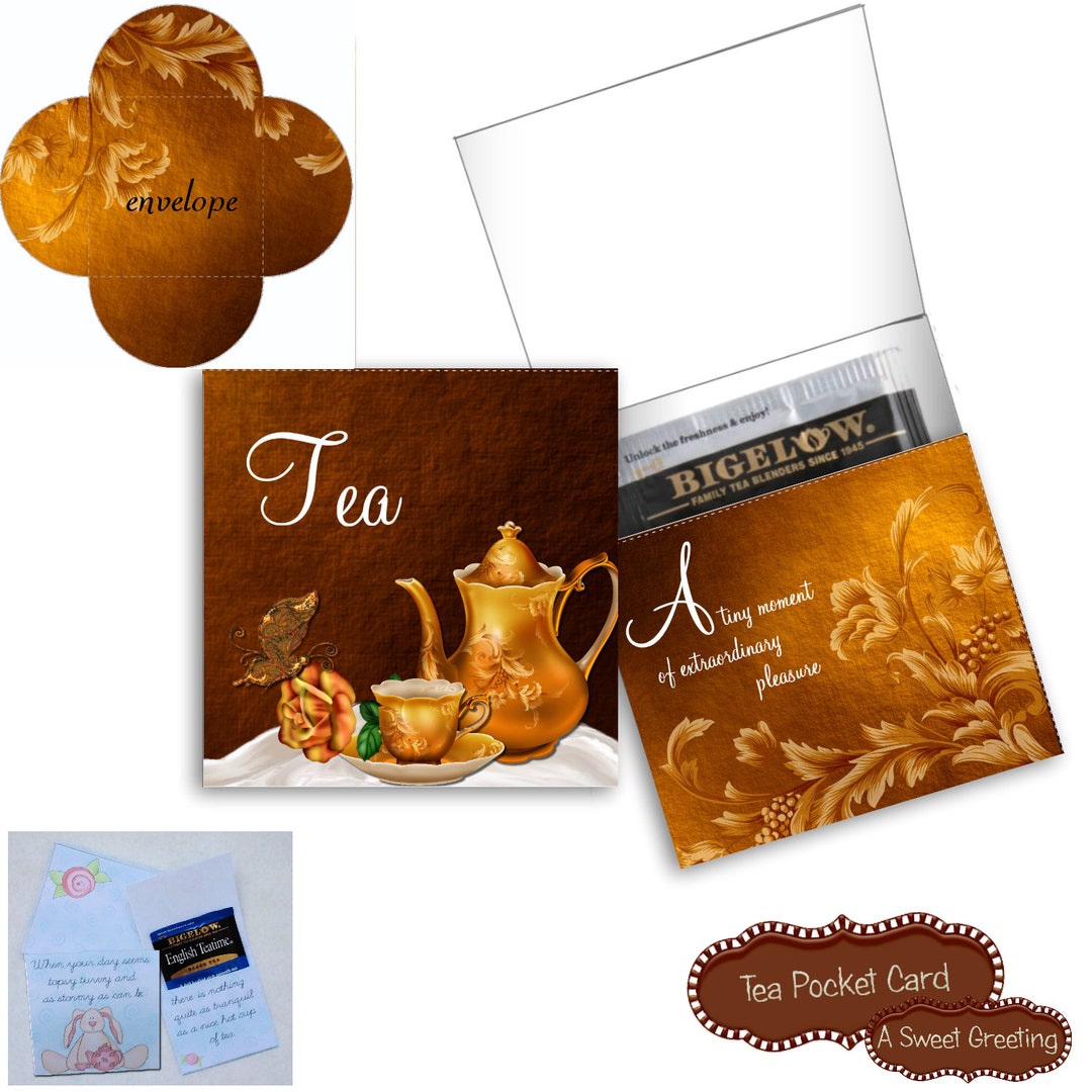 Printable Moments Tea Pocket Card for Any Occasion With Envelope - Etsy