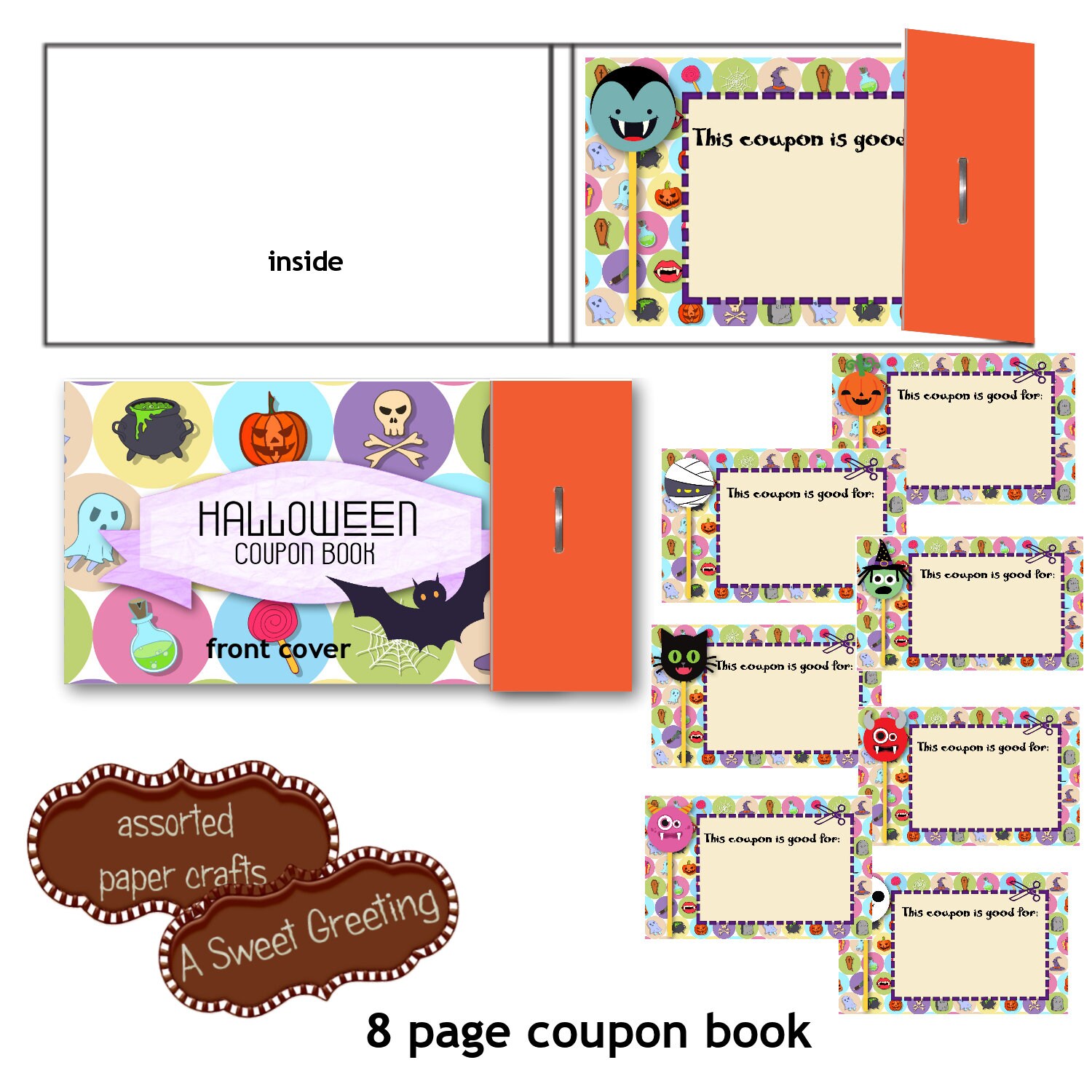 Printable Halloween Coupon Book W/ Blank Pages - Etsy