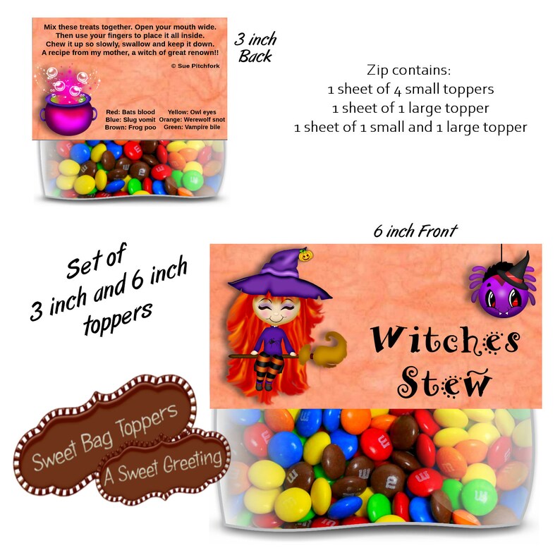 Printable Witches Stew 3 & 6 Inch Halloween Treat Bag Toppers - Etsy