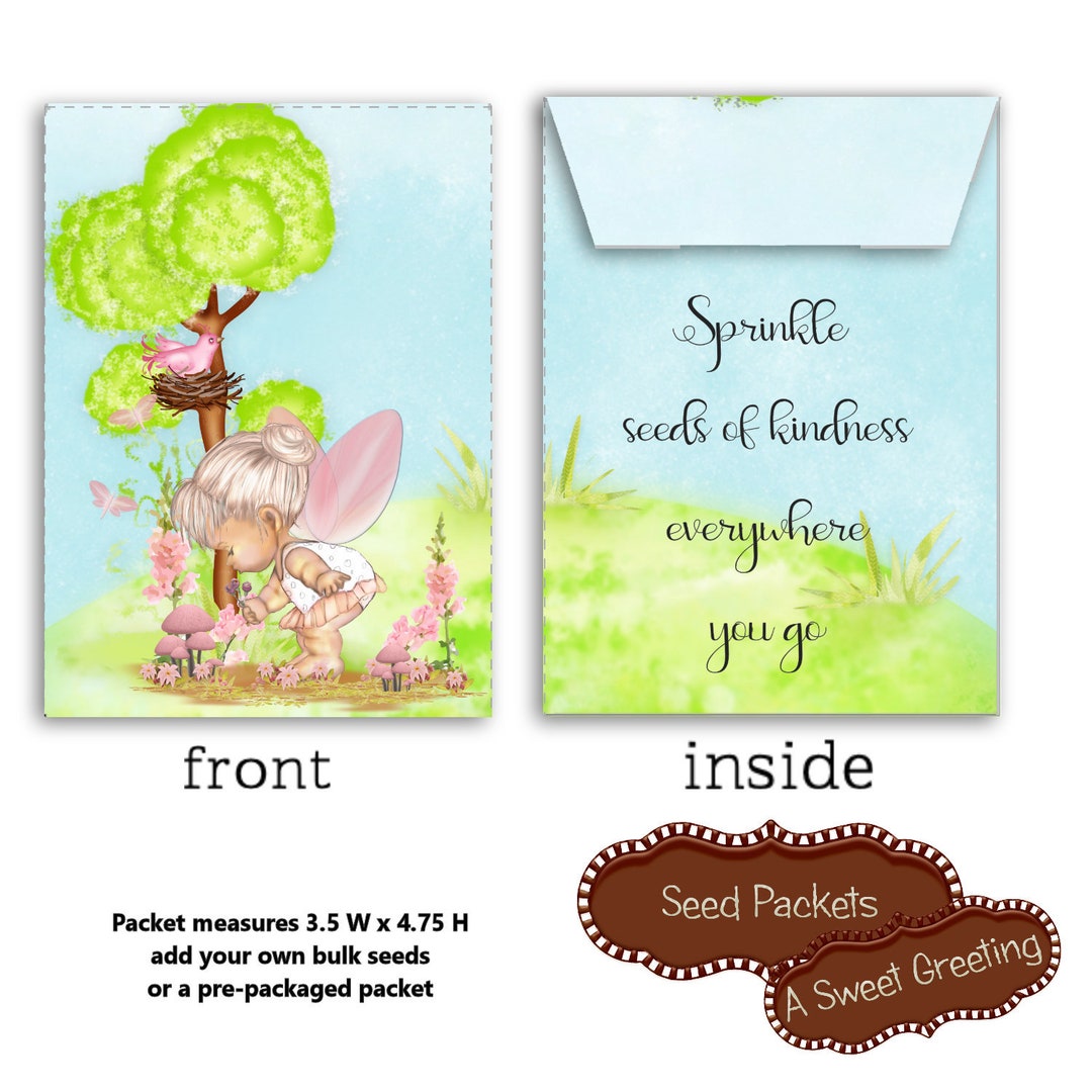 Printable Sprinkle Seeds of Kindness Flower Seed Packet - Etsy