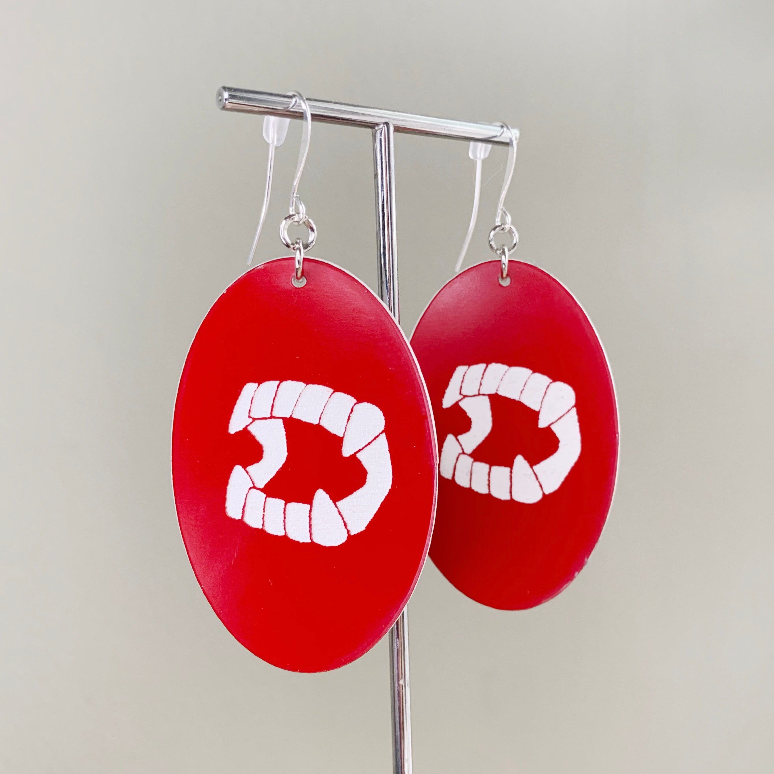 VAMPIRE TEETH Earrings Fake Vampire Teeth Laser Cut | Etsy