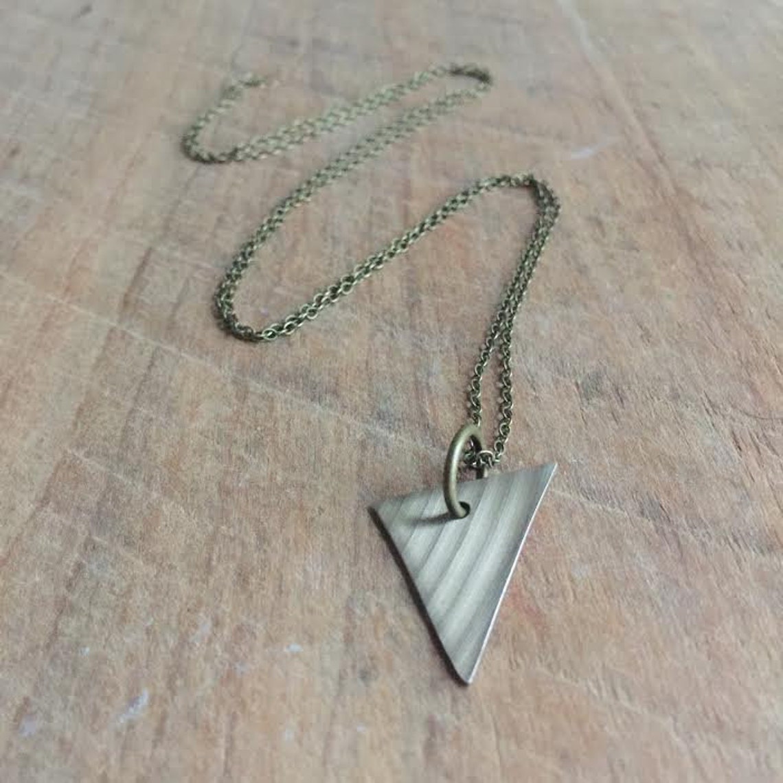 Recycled Drum Cymbal Triangle Necklace Long Drummer - Etsy