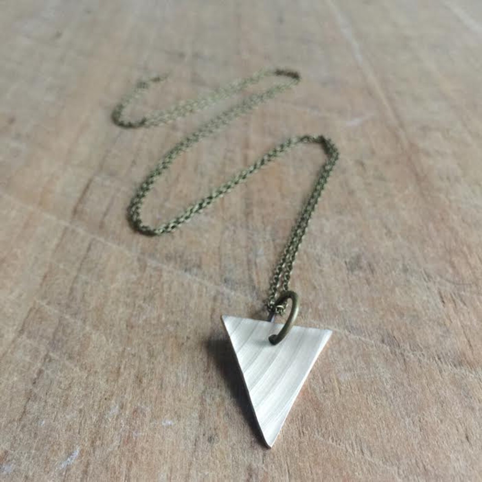 Recycled Drum Cymbal Triangle Necklace Long Drummer - Etsy
