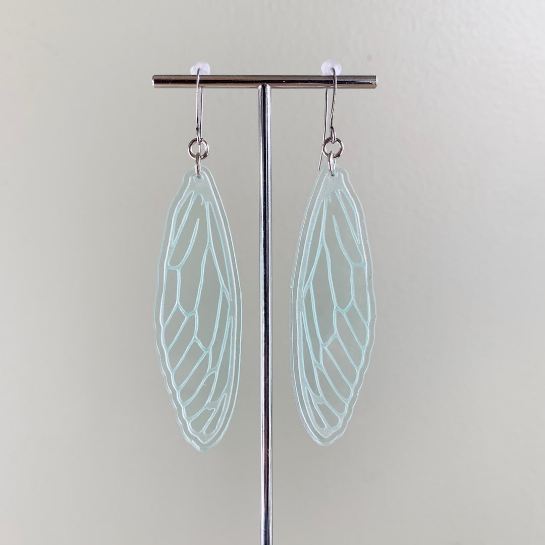 CICADA WINGS - Laser Cut Cicada Wings - Clear Blue/green Acrylic ...