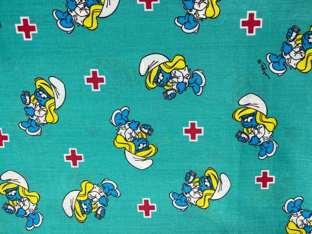 Nurse Smurfette Cosmetic Bag or Face Mask 158 FREE - Etsy
