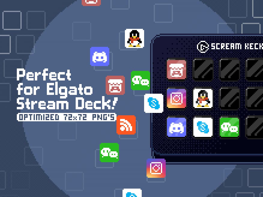 Pix!socials - Social Media Icons Pixelart Sprites - Assets PNG, SVG ...