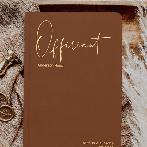 Personalized Officiant Book various Colors Available A2 - Etsy