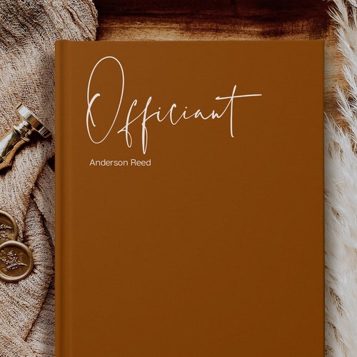 Officiant Gift Hard Cover Wedding Officiant Book Wedding - Etsy