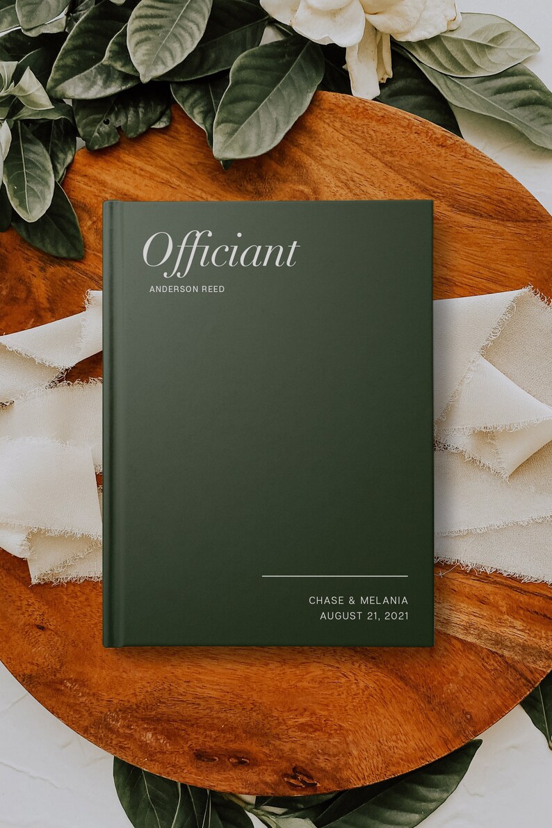 Officiant Gift Hard Cover Wedding Officiant Book Wedding - Etsy