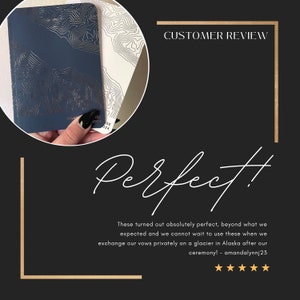 Custom Map Wedding Vow Books, Elopement Vow Books Set of 2, Vow Books ...