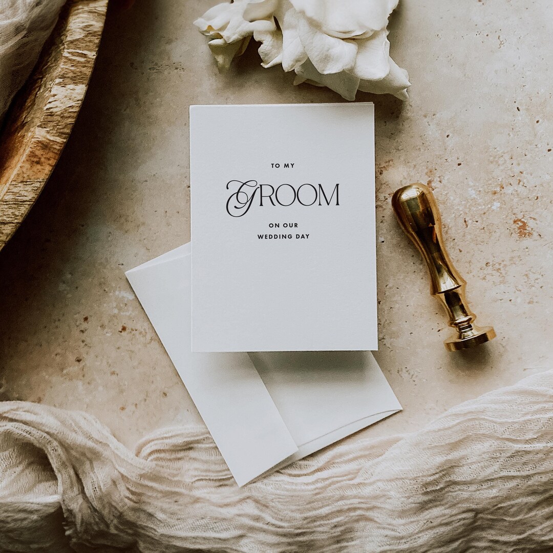 To My Groom on Our Wedding Day Card Love Letter From Bride Love Letter ...