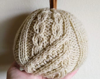 Pumpkin Cable Knit Pattern - Etsy