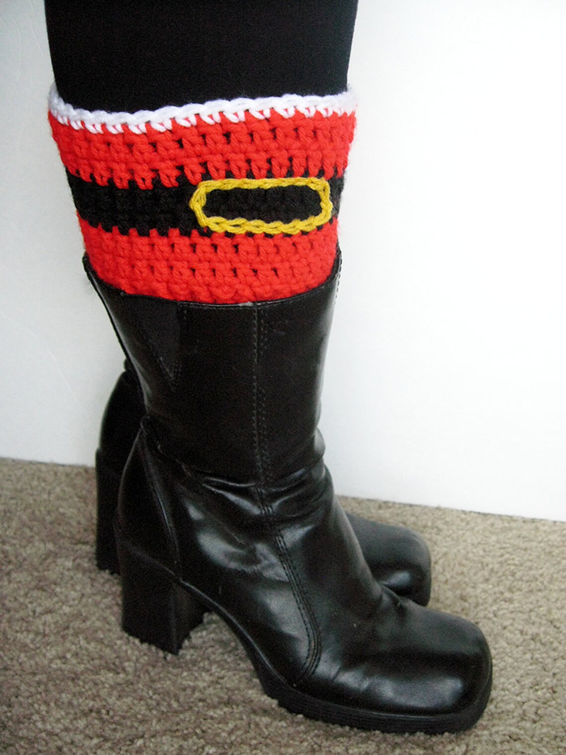 Boot Cuff Pattern, Crochet Pattern, Crochet Boot Cuffs, Santa Boot ...