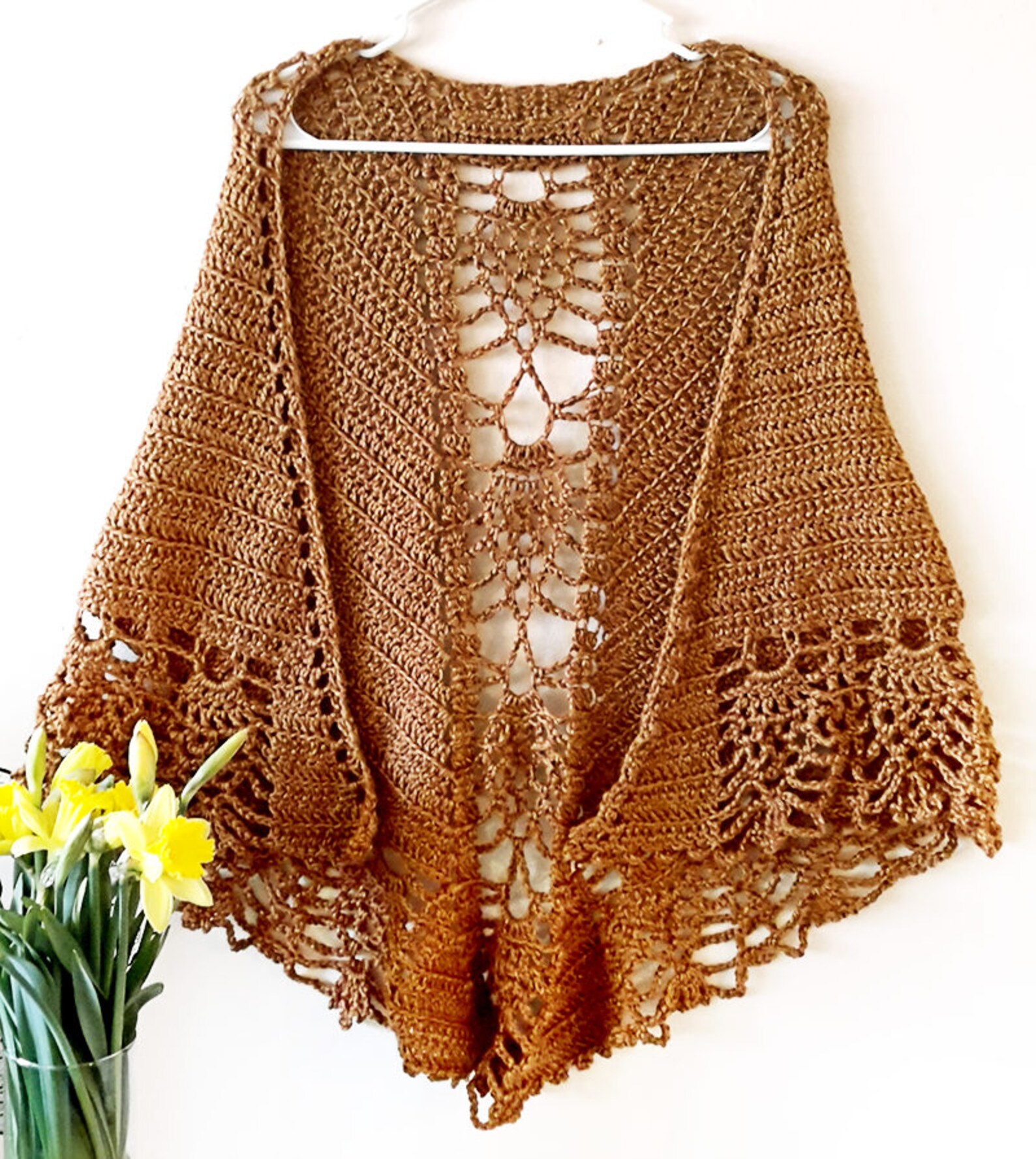Crochet Shawl Pattern Autumn Shawl Pineapple Shawl Pattern - Etsy
