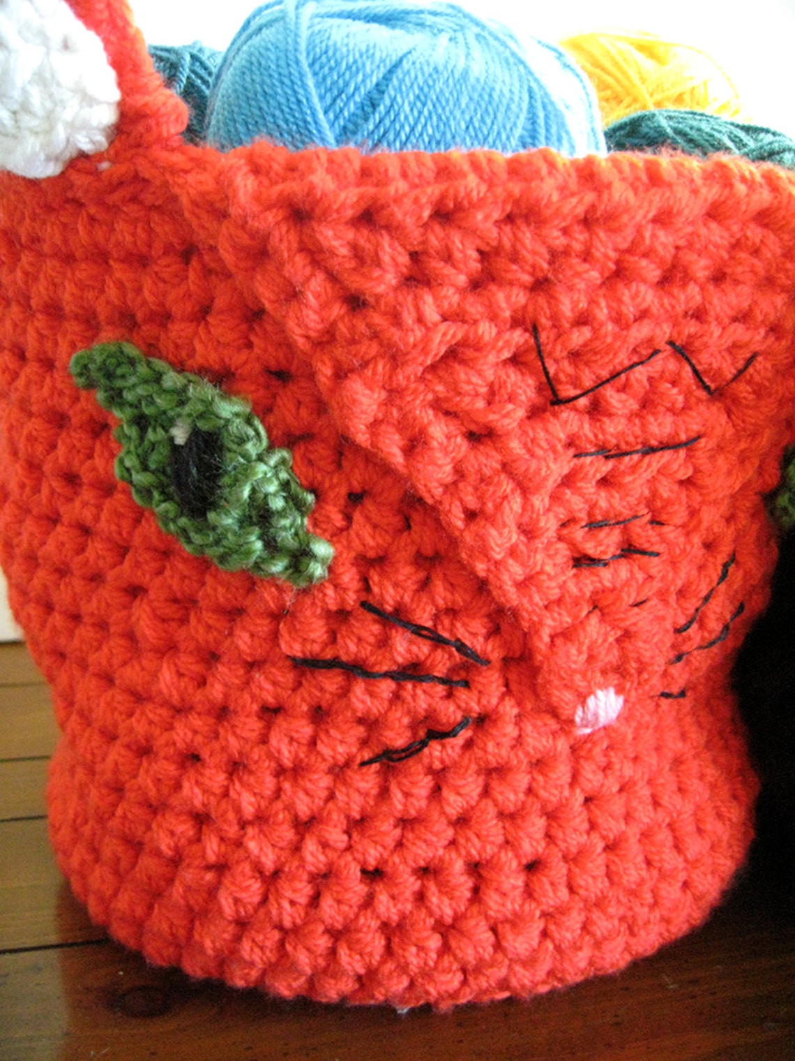 Crochet Cat Basket Pattern - Storage Basket - Storage Bin - Home Decor ...